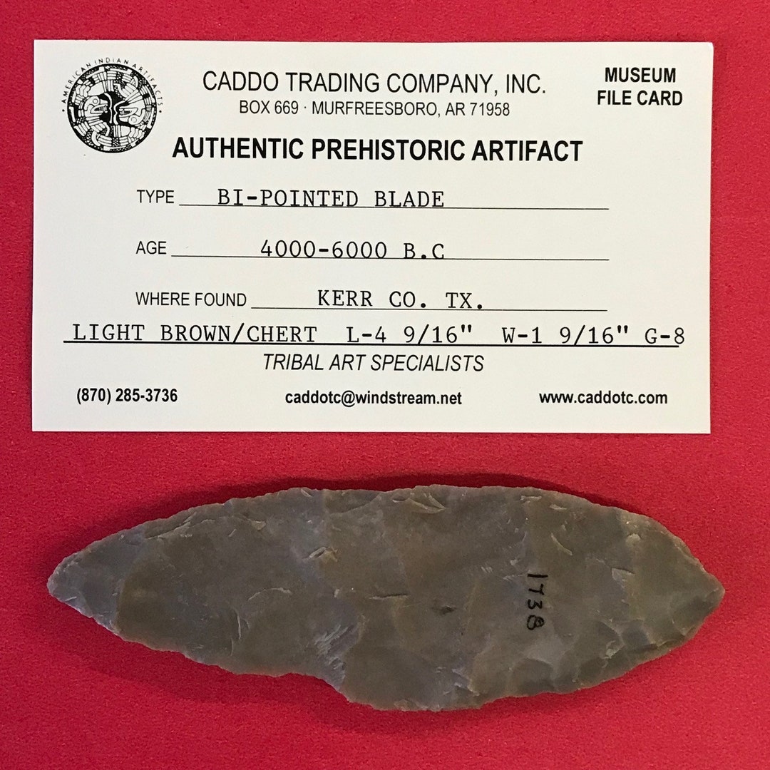 5629*, Bi Pointed, Blade, Point, Arrowhead, Authentic, Texas, Indian ...