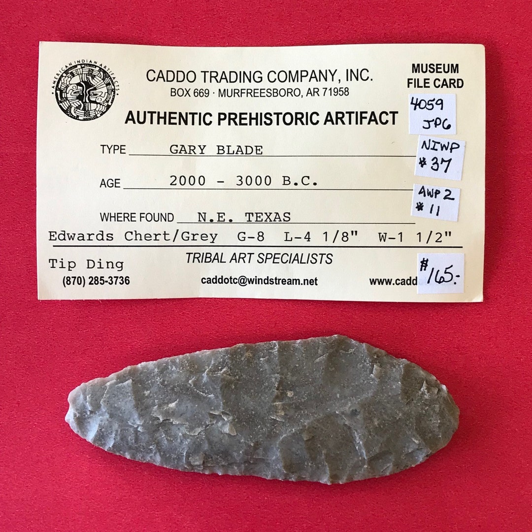 4059*, Gary Blade, Authentic Indian Arrowhead, Indian Artifact, Native ...