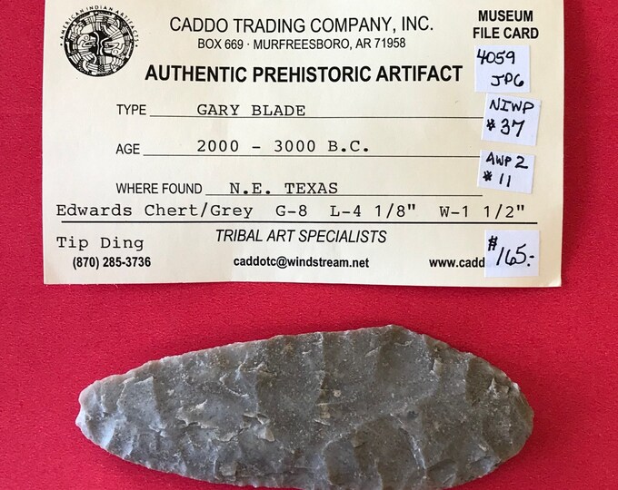4059*, Gary Blade, Authentic Indian Arrowhead, Indian Artifact, Native ...
