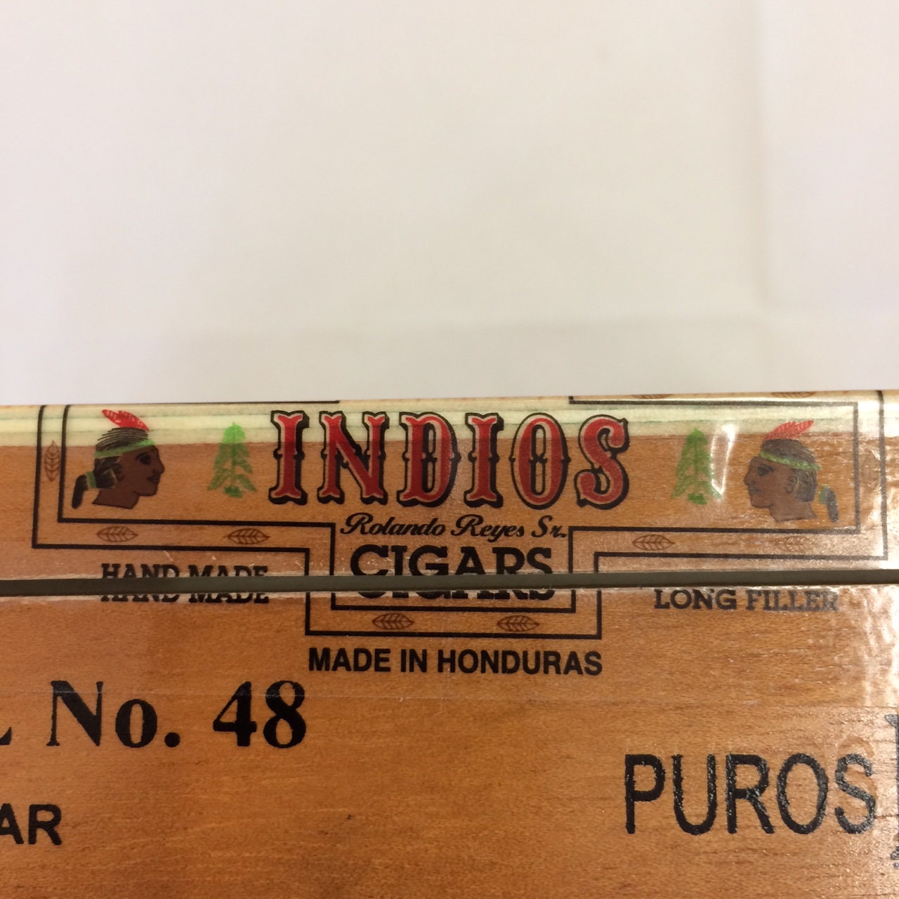 Cigar Box, Vintage, Wooden, Wood Cigar Box, Indios Cigar Box, Churchill ...