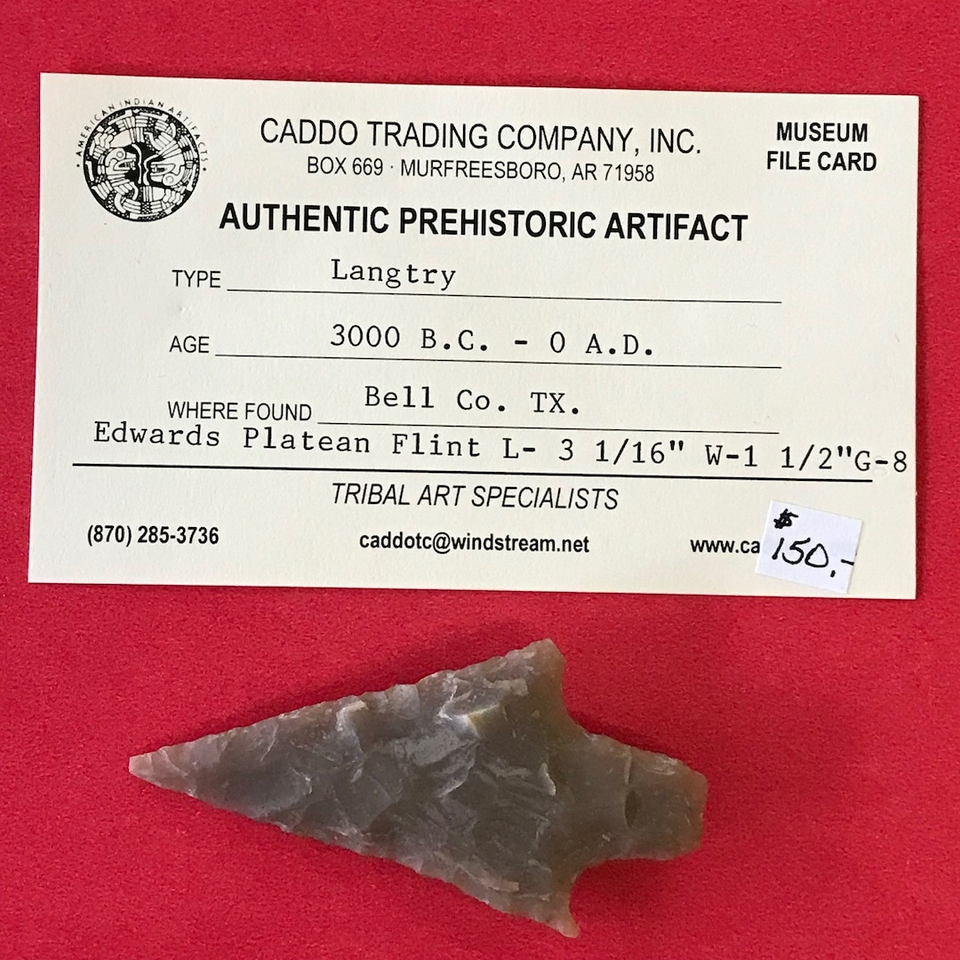 5684*, Langtry Point, Arrowhead, Indian Arrowhead, Indian Artifact ...