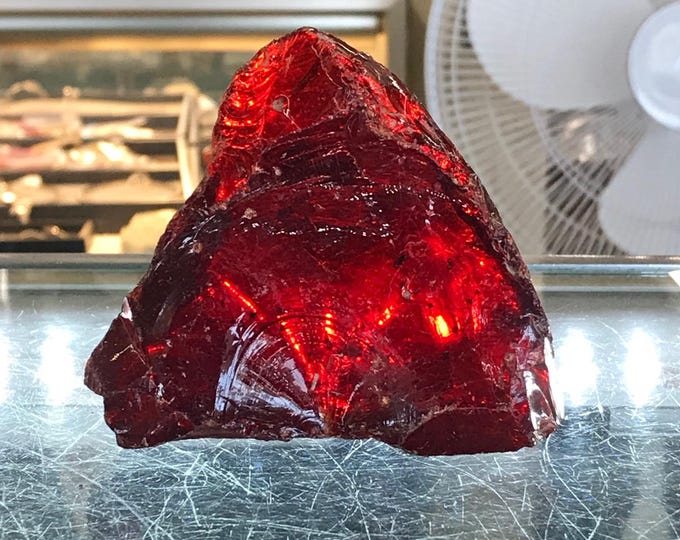 Blood Red, 10.9 Oz, Aquarium Rock, Garden, Slag Glass Cullet ...