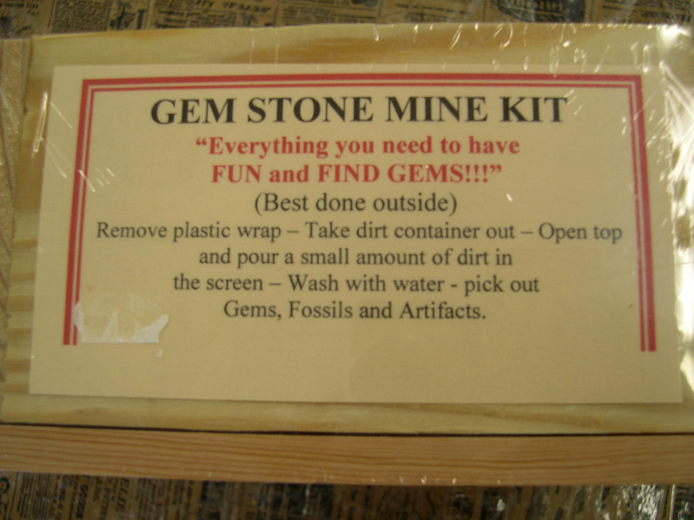 Gemstone Mine Kit, Sifter Box, Mining, Arrowhead, Quartz Crystal ...