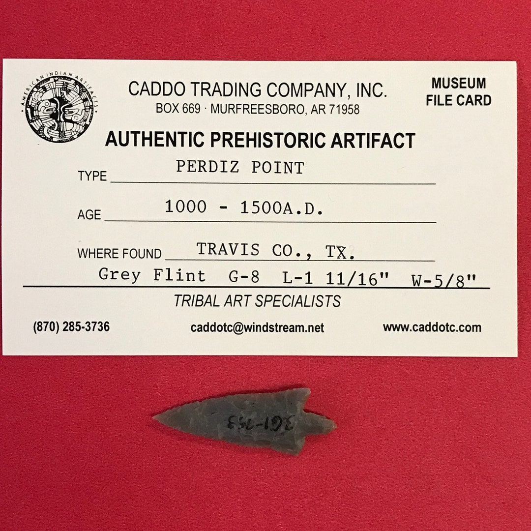 5626, Perdiz, Arrowhead, Native American, Flint, Texas, Point, Relic ...