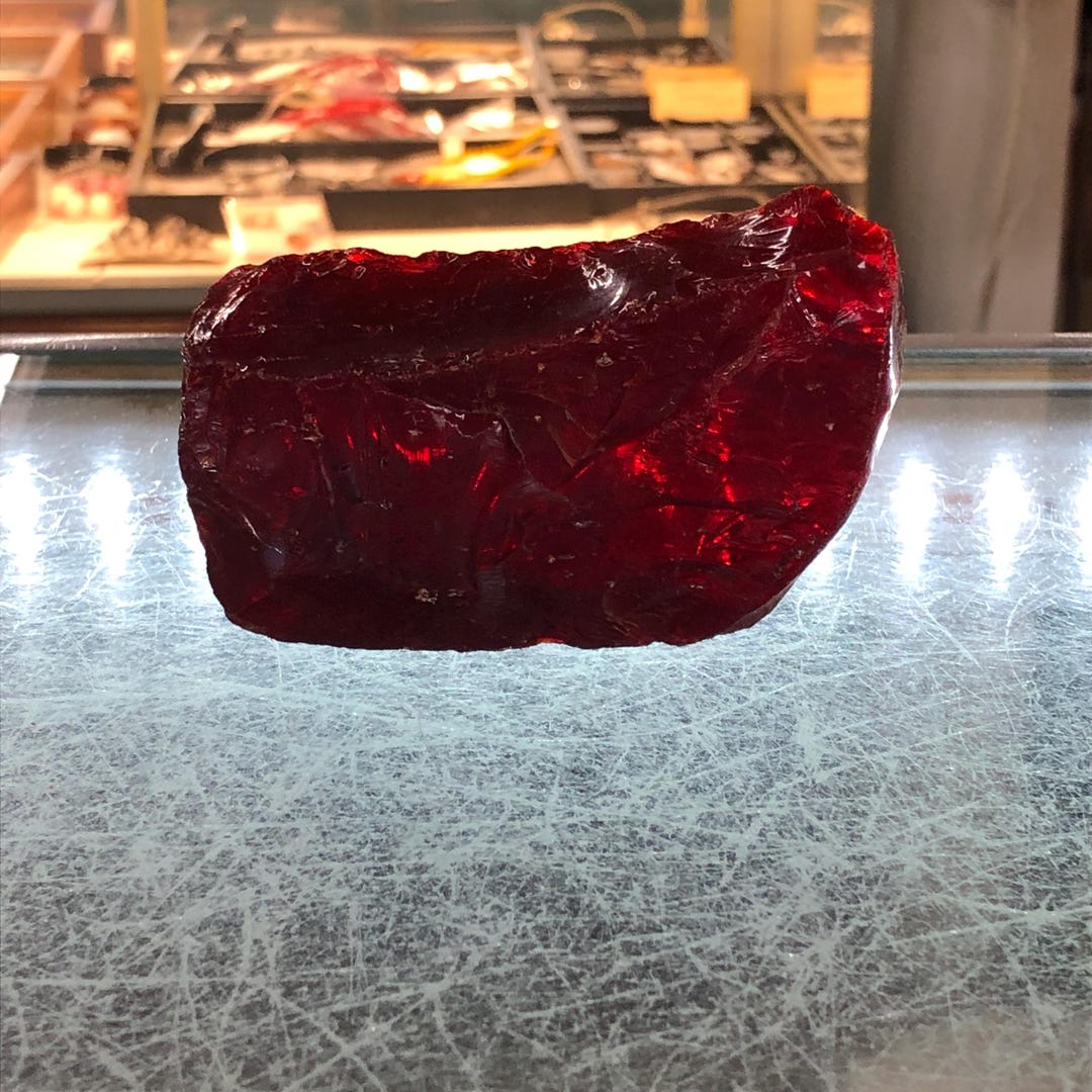 Blood Red 9.9 Oz Aquarium Rock Slag Glass Rock Cullet Sorcerer Stone ...