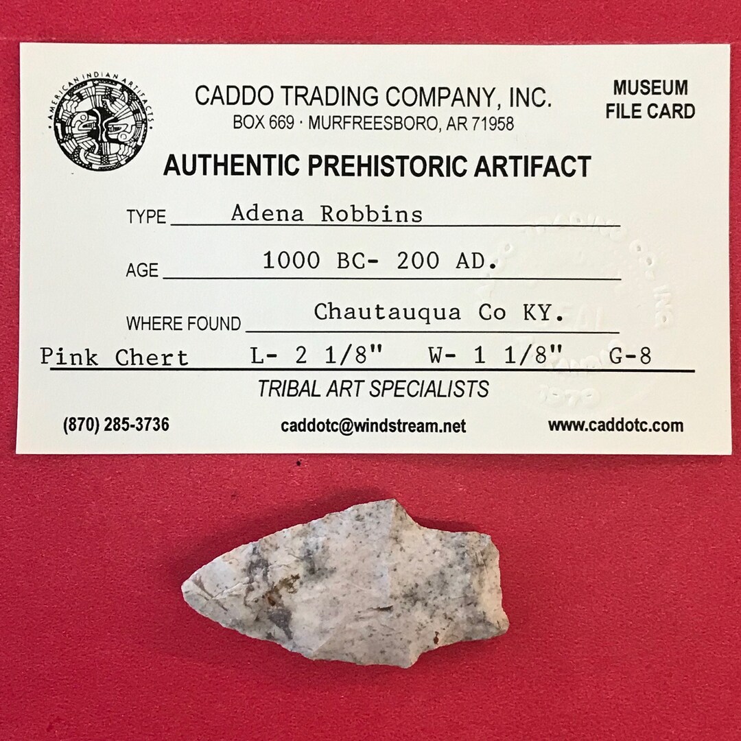 6454, Adena Robbins, Arrowhead, Indian Arrowhead, Indian Artifact ...