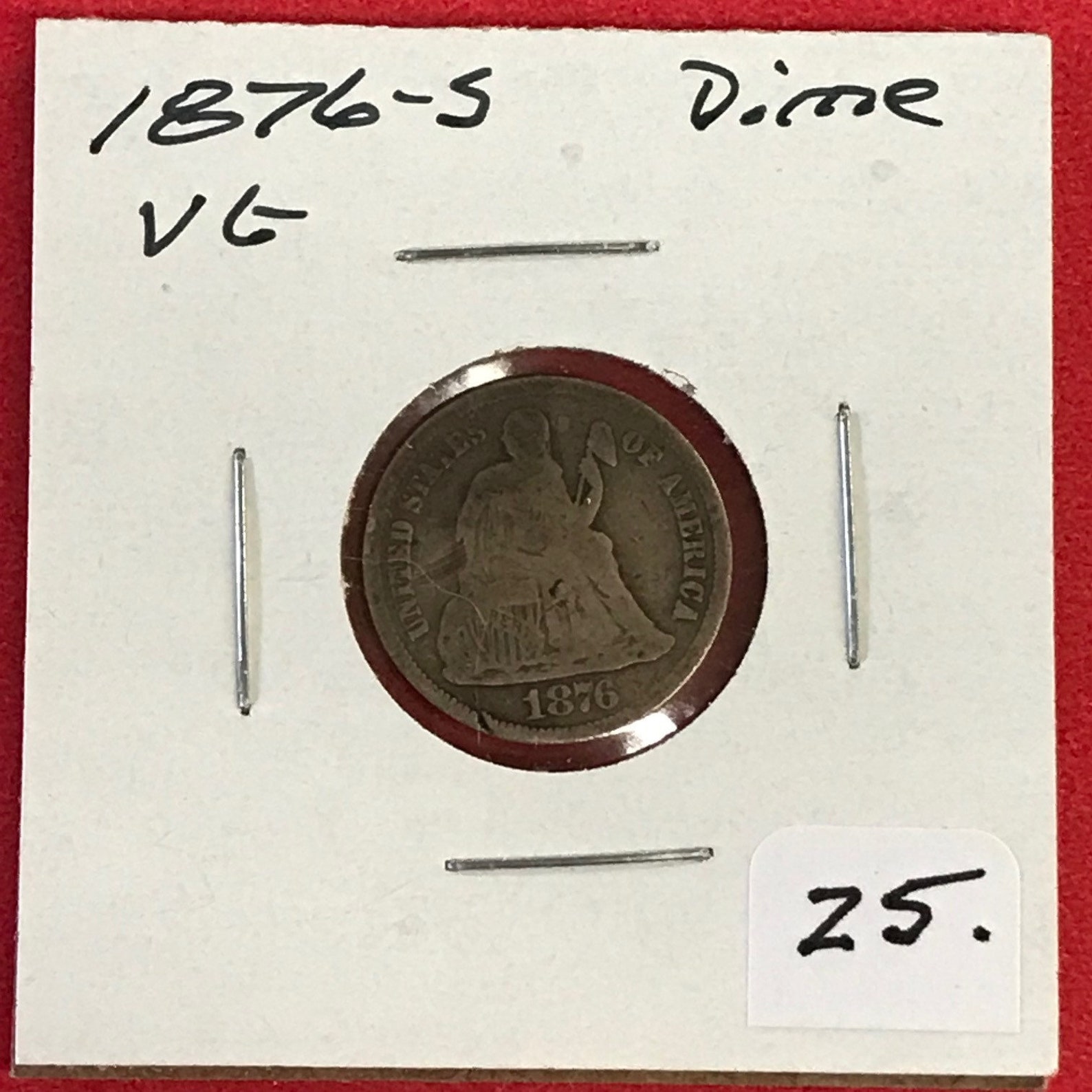 Antique 1876 Dime Coin S Dime Silver United States 90% - Etsy