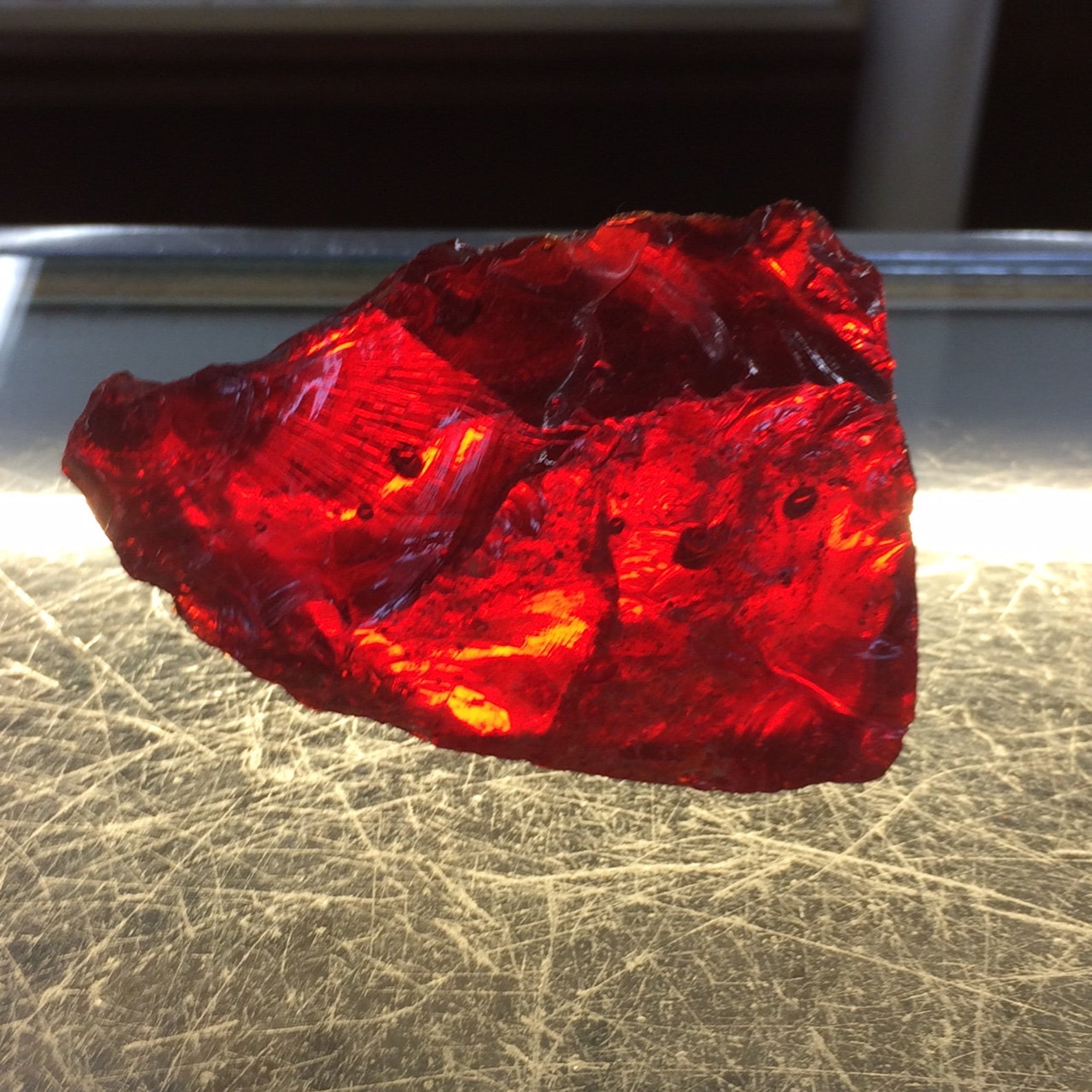 Blood Red Lot 5 Lb Slag Glass Cullet Landscaping Rock Sorcerer Stone ...