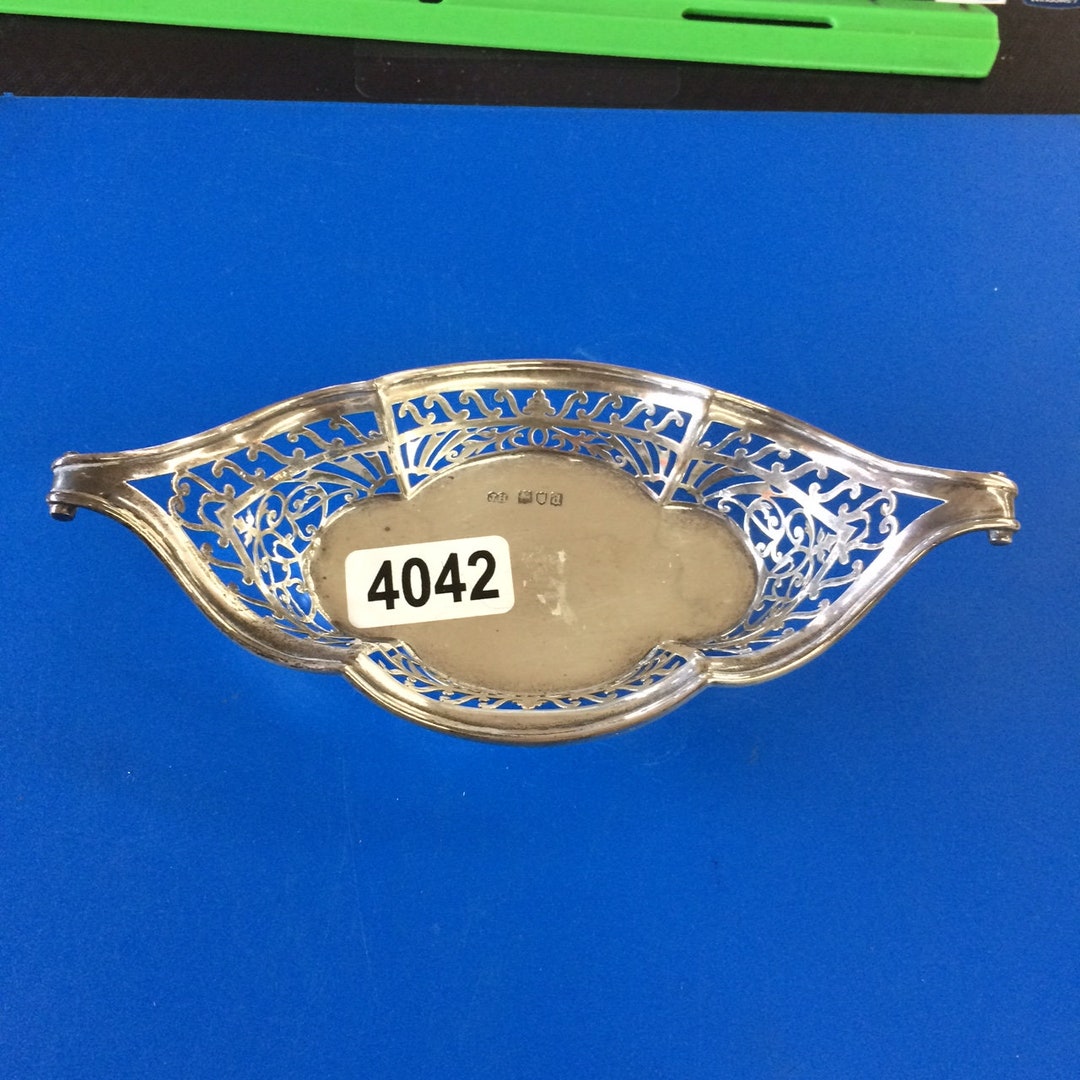 Antique, Sterling Silver, Antique Candy Dish, Antique Pierced Dish ...