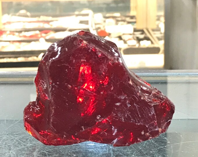 Blood Red, 7.2 Oz, Aquarium Rock, Garden, Slag Glass Cullet ...