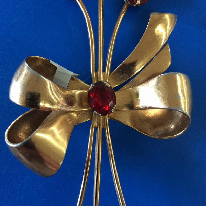 Vintage Coro Brooch Red Rhinestone Rhinestone Pin Ruby | Etsy