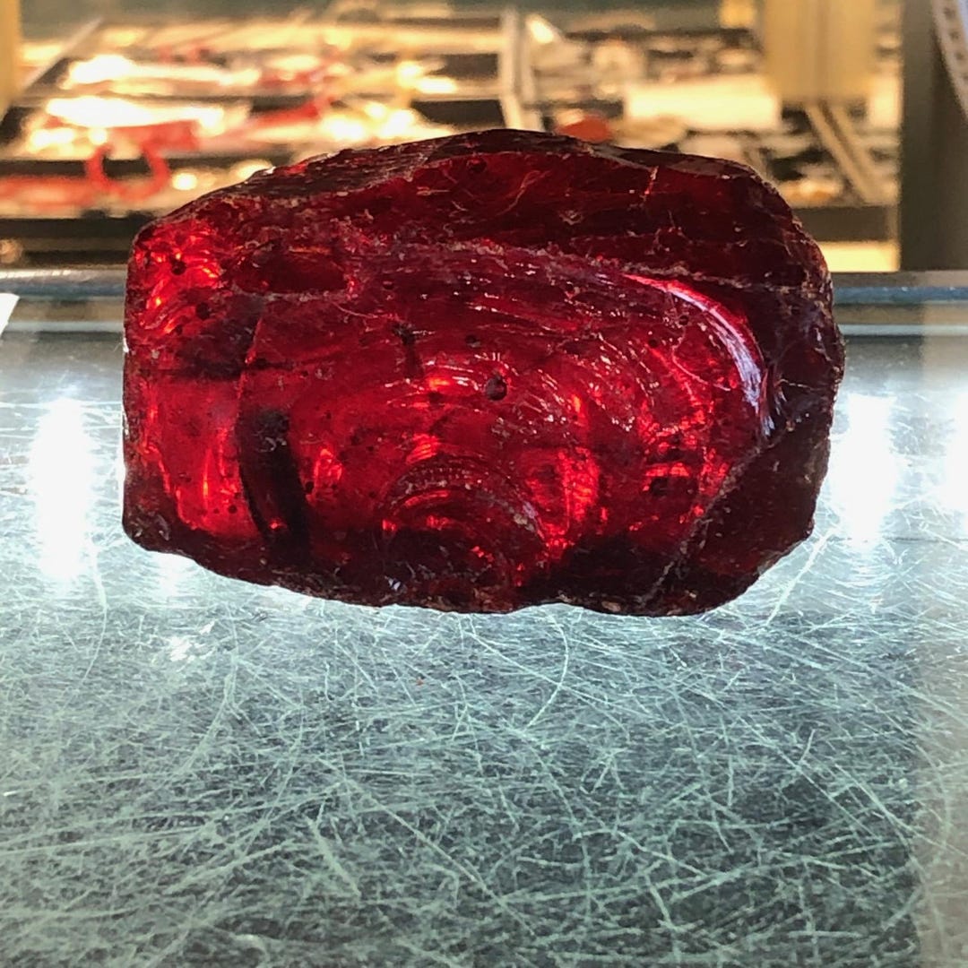 Blood Red, 7 Oz, Aquarium Rock, Slag Glass Rock, Slag Glass Cullet, Red ...