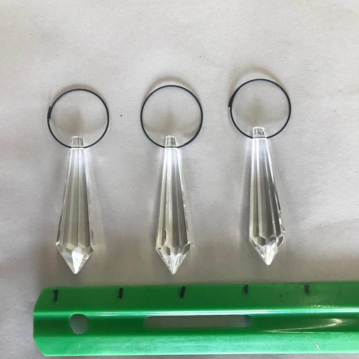 Lot 3 Pc Vintage Chandelier Prism 2 1/4 x 5/8 | Etsy