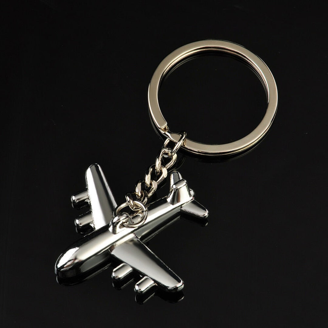 Keyring Plane, Key Chain , Stainless Steel Keyring, Airplane Pendant - Etsy