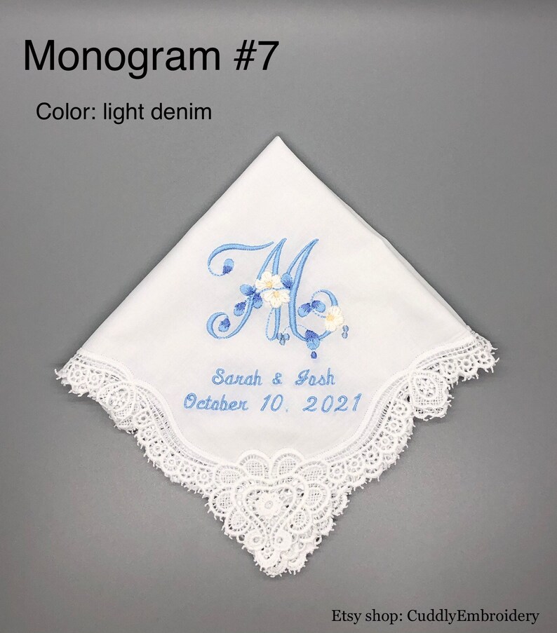 Personalized Monogrammed Handkerchief Wedding Hankie Custom - Etsy