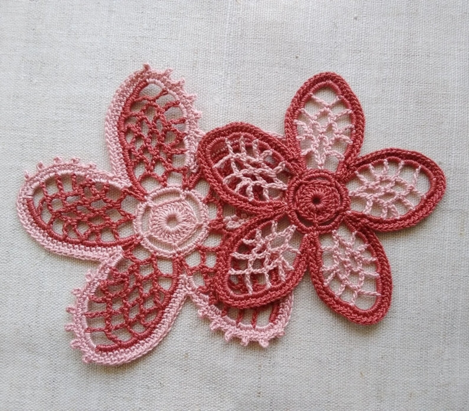 Crochet Flower Pattern, Irish Crochet Written Pattern, Big Floral Motif ...