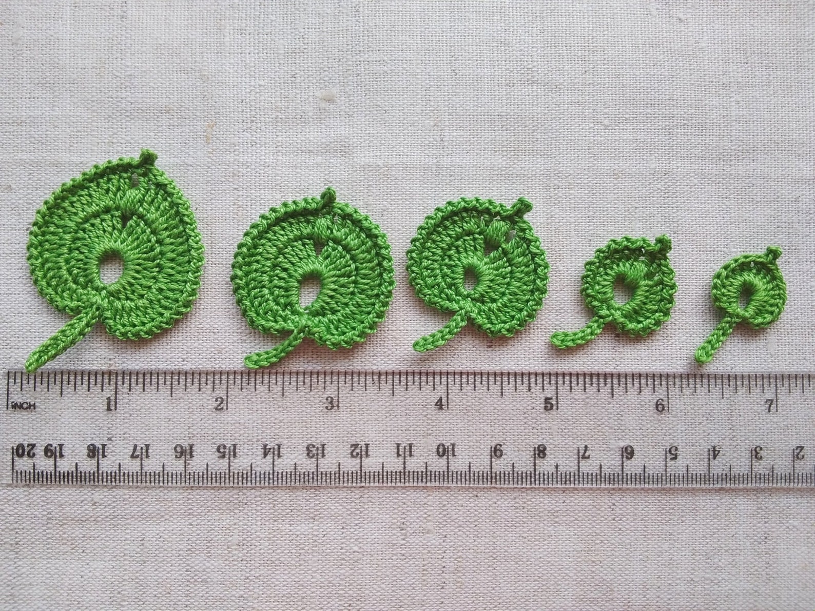 Crochet Leaves With Edging PDF PATTERN Irish Crochet Written - Etsy