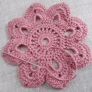 Crochet Flower Pattern, Irish Crochet Written Pattern, Simple Floral ...