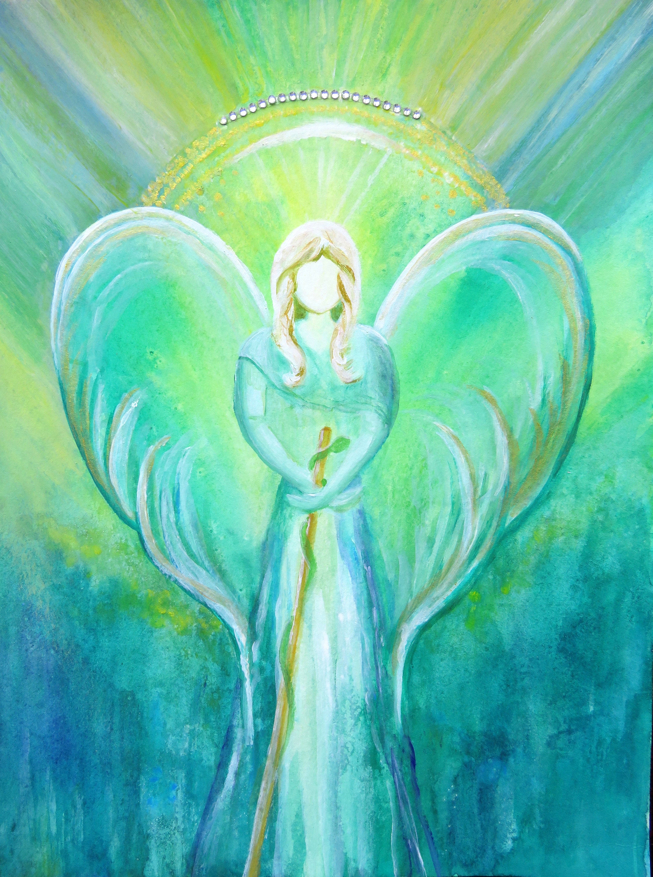 Archangel Raphael M2 Digital File Jpg. Silwiart Atelier Angel Picture ...