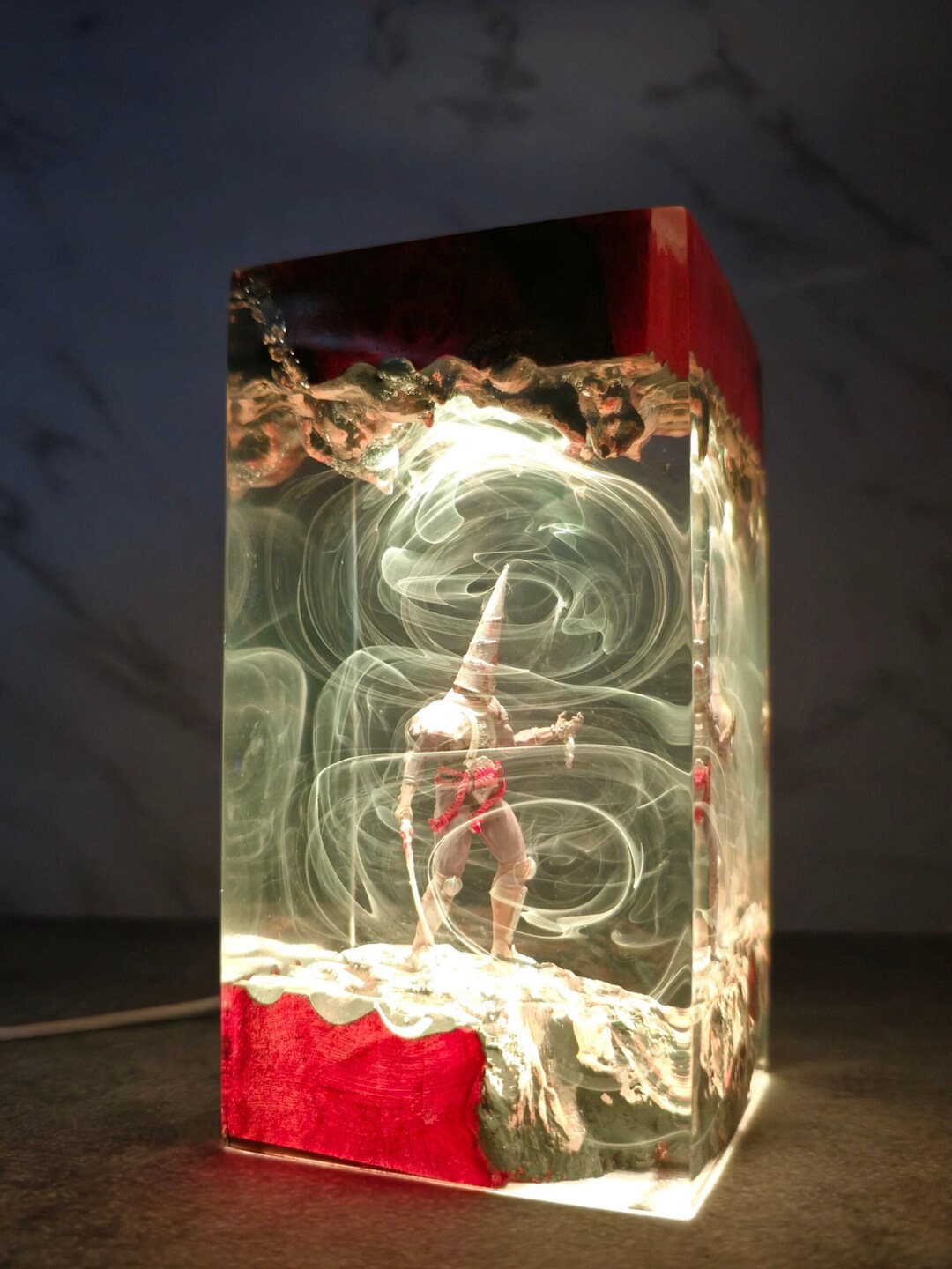 Video Game Blasphemous Figure, Epoxy Resin Lamp, Wood Resin Lamp, Resin ...