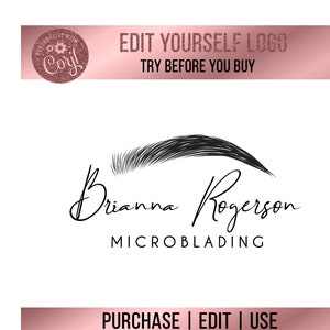 Brows Logo, Microblading Logo, Eyebrows Logo, Salon Logos, Makeup Logo ...