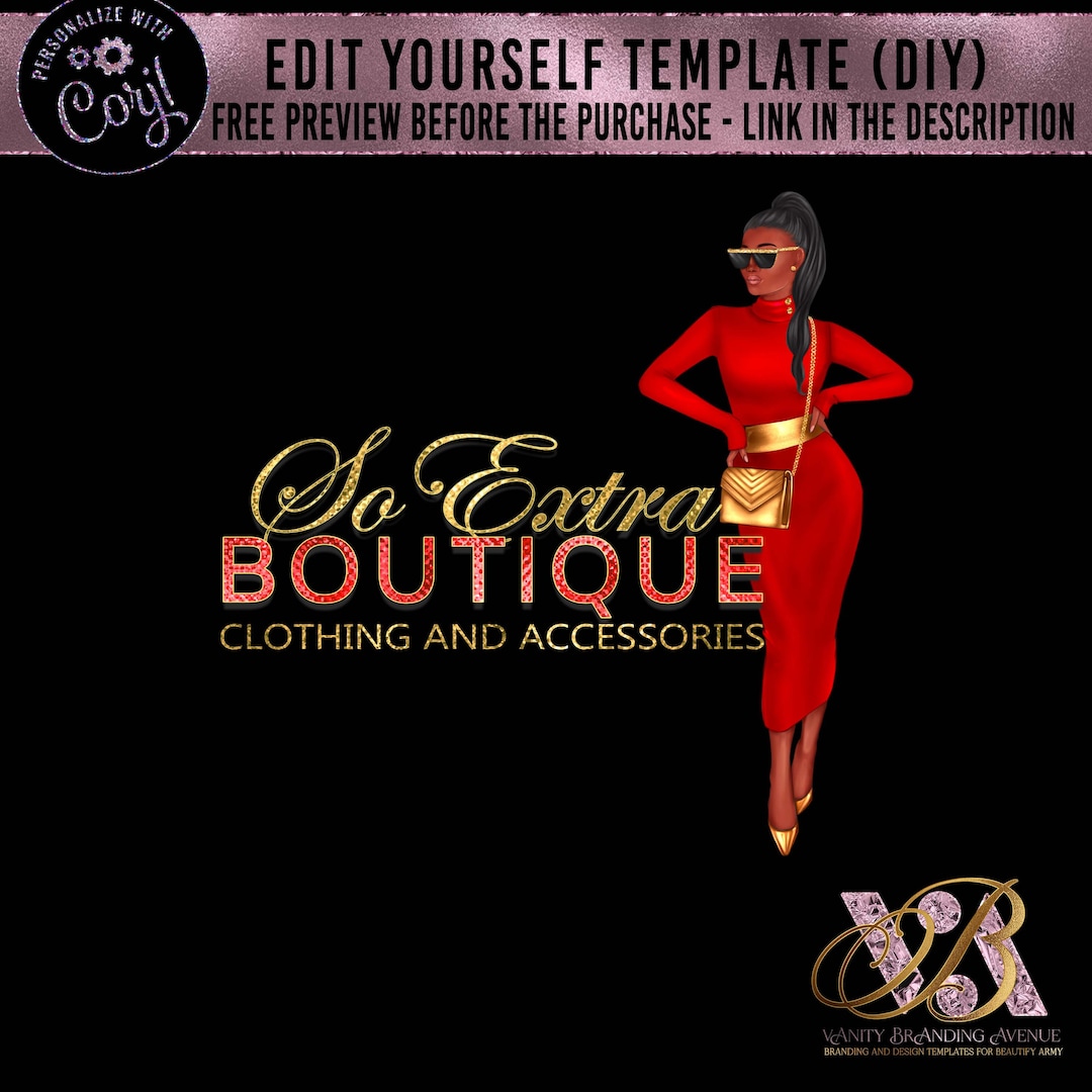 Boutique Logo Fashion Logo Girl Boss Logo Clothing Logo - Etsy