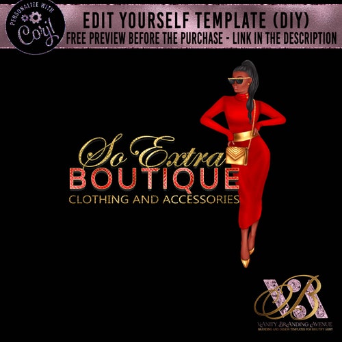 Boutique Logo Fashion Logo Girl Boss Logo Clothing Logo - Etsy