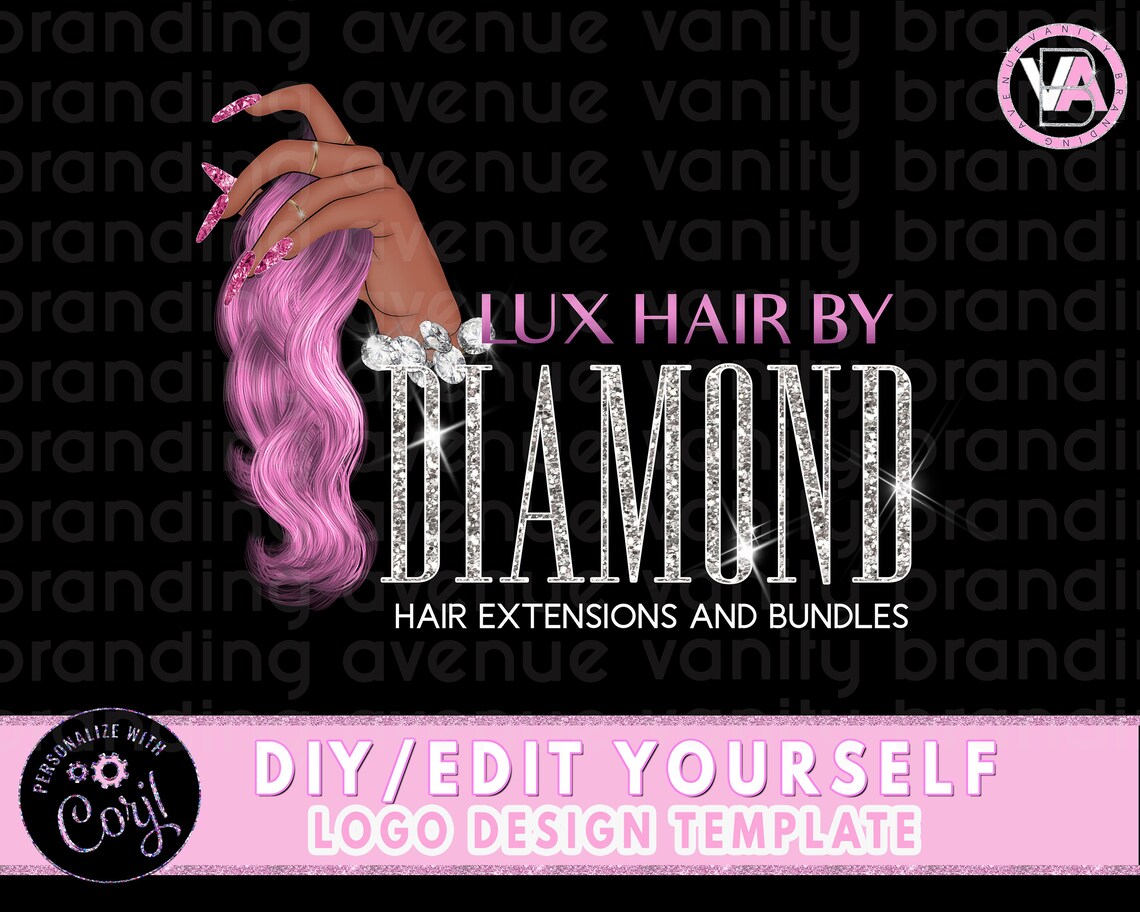 Hair Extensions Logo Hair Bundles Logo Hair Logo Logo for - Etsy