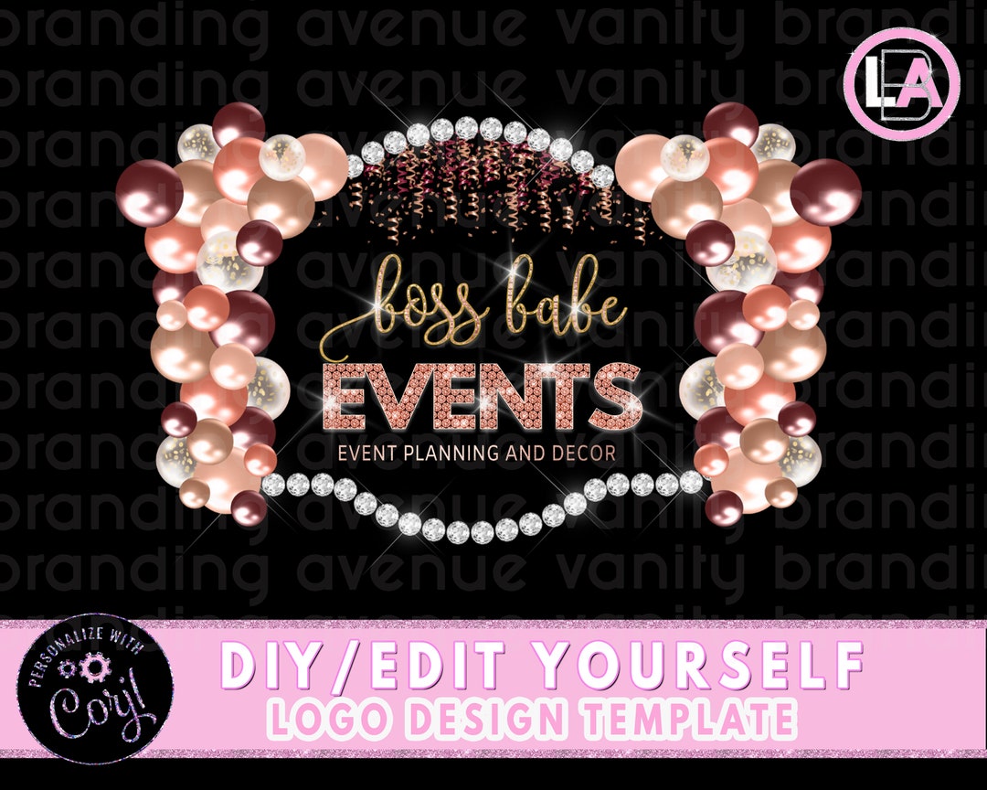 Balloons Logo, Event Planner Logo, Party Planner Logo, Party Decorator ...