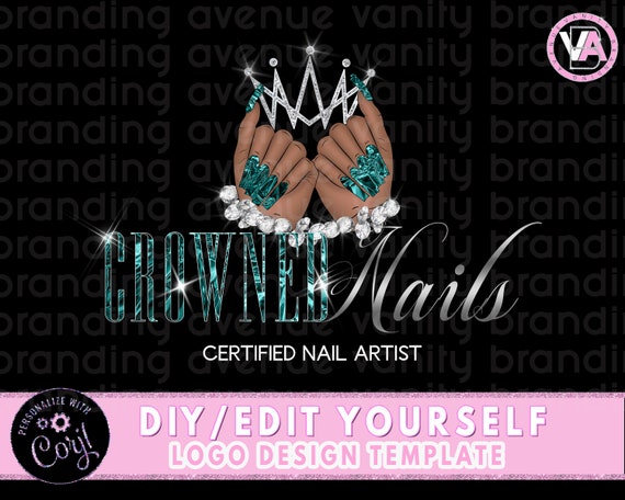 DIY Nails Logo Nail Artist Logo Nail Technician Logo Nail - Etsy