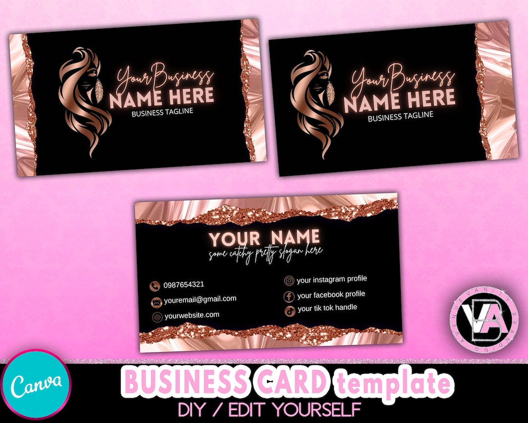 Hair Business Card, Hair Extensions Business Card, Hairstylist Business ...