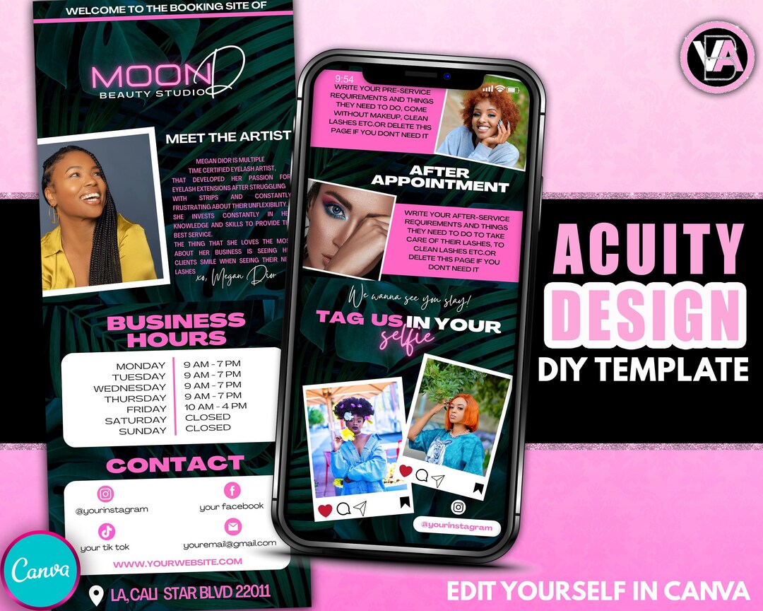 Acuity Scheduling Template, Acuity Site Template, Makeup Acuity Site ...