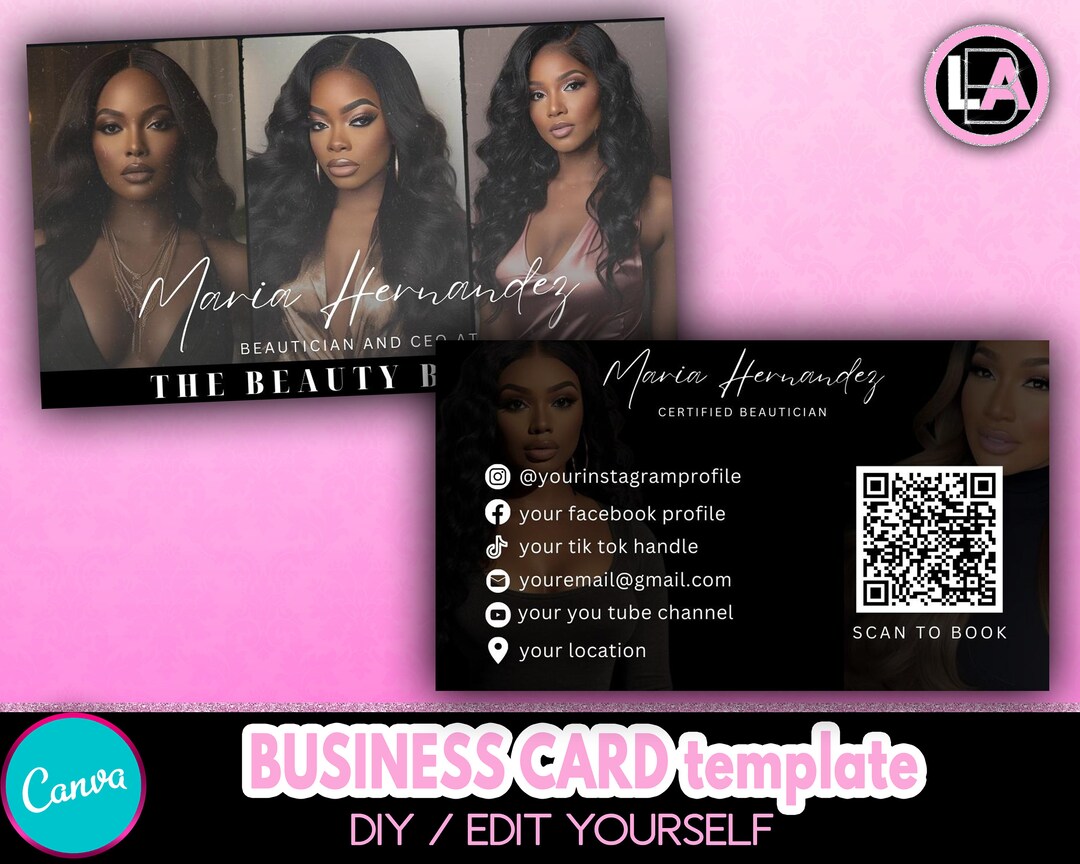 Hair Business Card, Beauty Business Card, Makeup Card, Lash Business ...