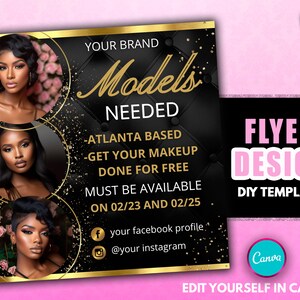 Models Needed Template, Makeup Flyer, Models Needed Flyer, Lashes Flyer ...