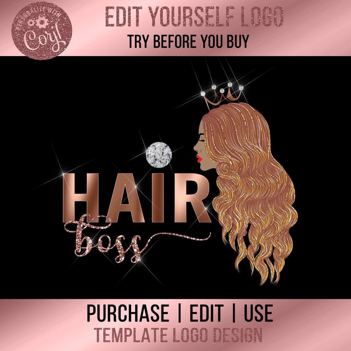 Hair Logo Hair Bundles Logo Hair Extensions Logo Hair Salon - Etsy