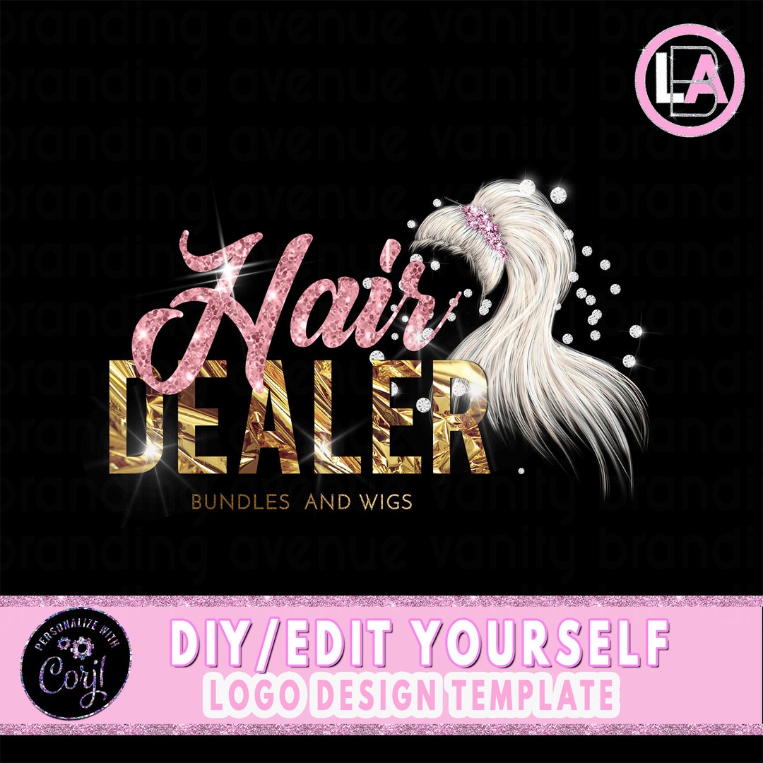 Hair Logo, Wigs Logo, Hair Extensions Logo, Logo for Wig Business, Hair ...