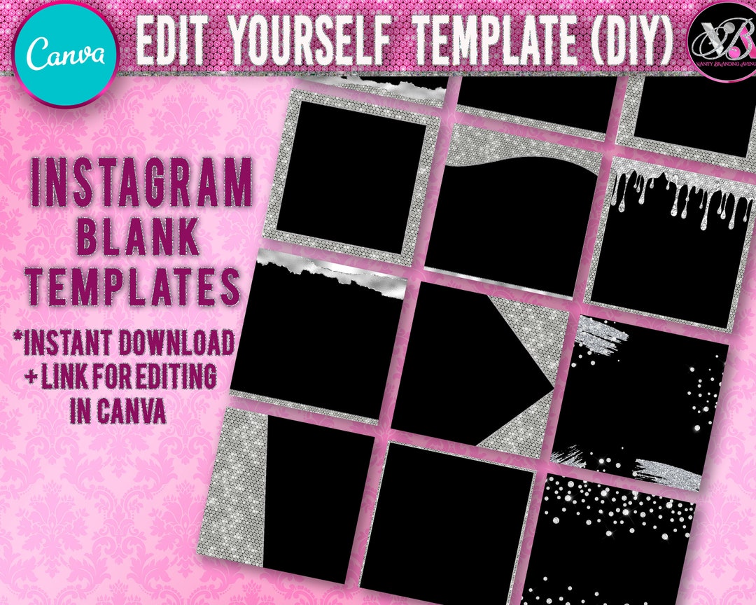 Instagram Templates Blank Instagram Templates Instagram - Etsy