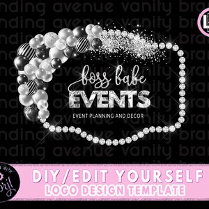 Balloons Logo, Event Planner Logo, Party Planner Logo, Party Decorator ...