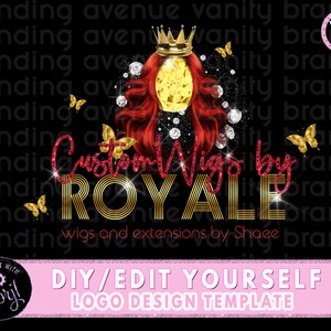 DIY, Wigs Logo, Hair Extensions Logo, Hair Logo Design, Logo for Hair ...