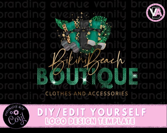 Swimsuit Logo Bathing Suit Logo Boutique Logo Swim Suit - Etsy