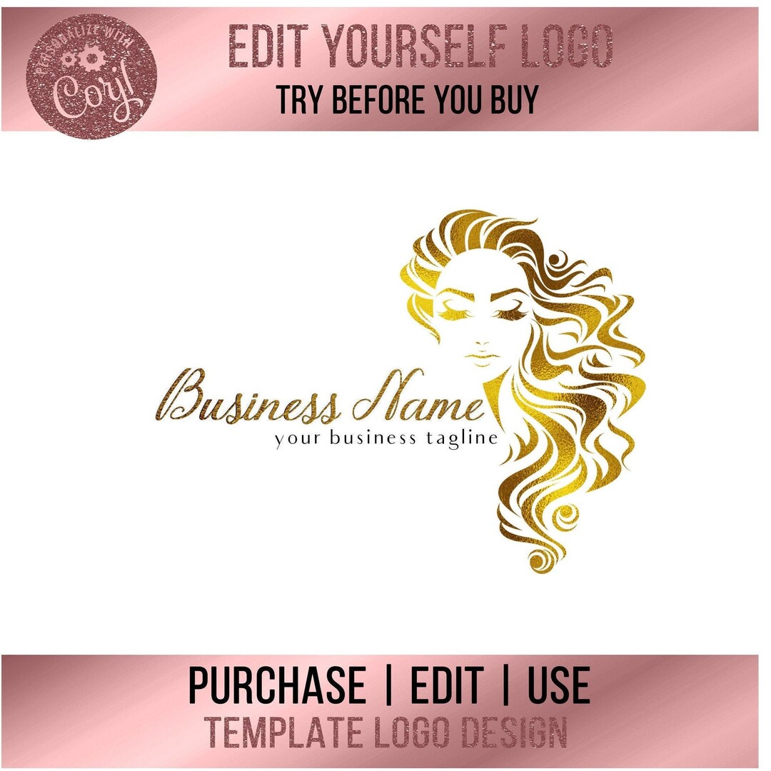 Hair Salon Logo, Hairstylist Logo, Hair Extensions Logo, Hair and ...