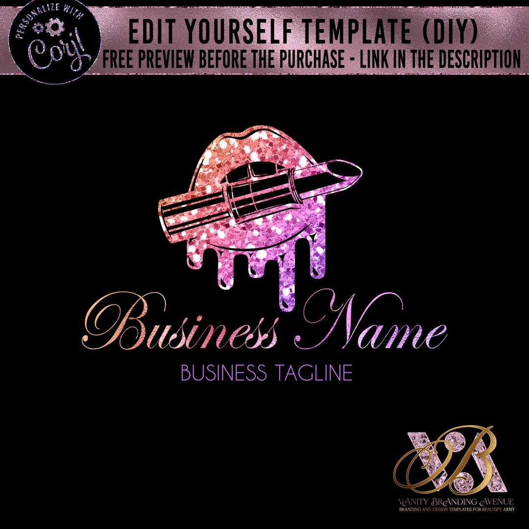 Makeup Artist Logo Makeup Logo Lips Logo Lipstick Logo MUA - Etsy