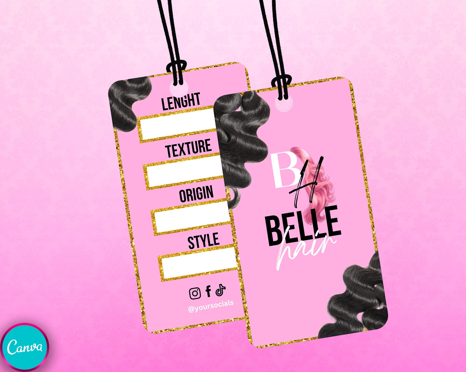 Bundle Wrap Hair Tag Hair Bundle Wrap Hair Hang Tag Hair - Etsy