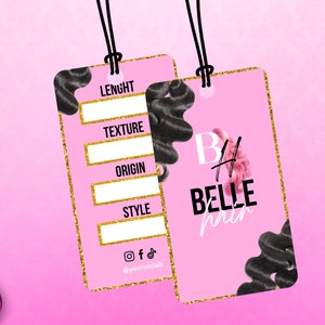 Bundle Wrap, Hair Tag, Hair Bundle Wrap, Hair Hang Tag, Hair Business ...