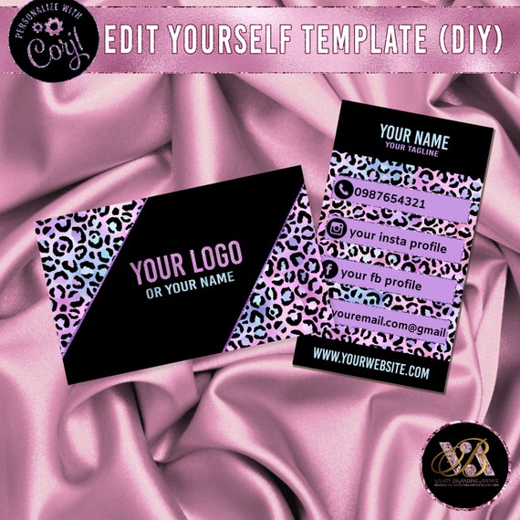 DIY Business Card Edit Yourself Makeup Business Card | Etsy
