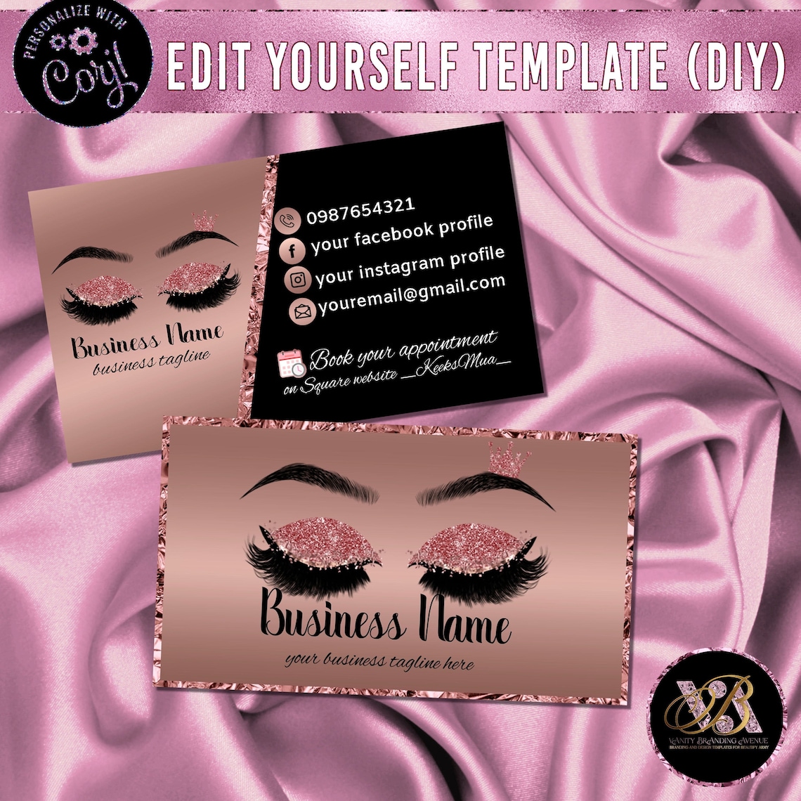 Lashes Business Card Eyelashes Business Card Makeup Business - Etsy