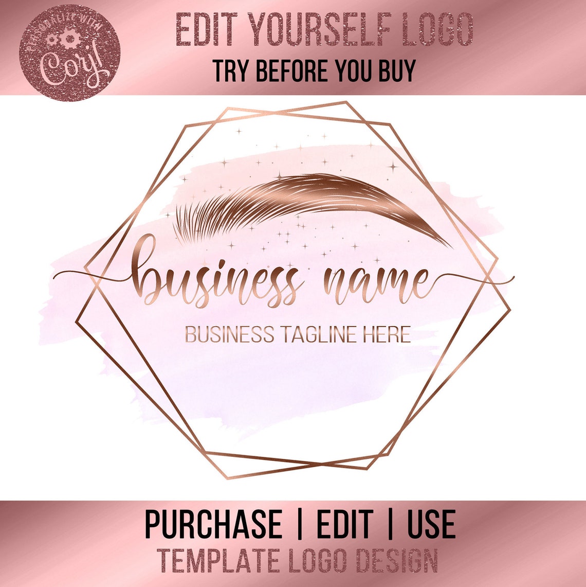 Brow Logo Microblading Logo Eyebrow Logo Permanent Makeup - Etsy