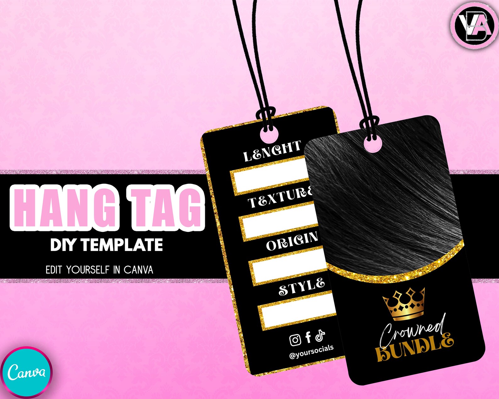 Bundle Wrap Hair Tag Hair Bundle Wrap Hair Hang Tag Hair - Etsy