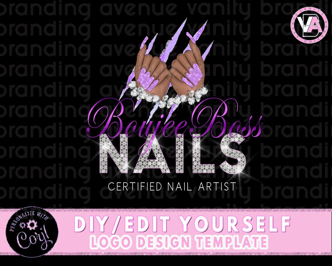 DIY, Nail Technician Logo, Nail Tech Logo, Nail Artist Logo, Nails Logo ...