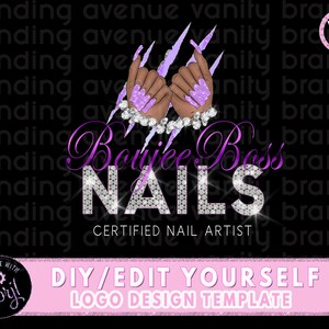 DIY, Nail Technician Logo, Nail Tech Logo, Nail Artist Logo, Nails Logo ...